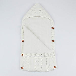 Yinuoday Newborn Baby Fleece Swaddle Blanket Wrap Sleeping Bags Infant Swaddle Sack White