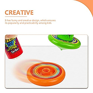 1 Set Stacking Kids Stackable Tops Funny Gyro Rotating Tops Rainbow Tower Stacker for Girl Boy Xmas Gifts Random Color
