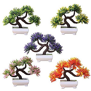 WillowswayW Artificial Plant Bonsai Fake Tree Potted Home Hotel Garden Ornament Decoration- 8#