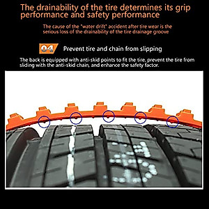 DELURA 10 Pcs Plastic Non-Slip Tire Snow Chain - Universal Snow Chain Mud Chains for SUV Car Pickup Trucks/2200