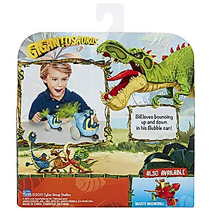 Gigantosaurus Bill's Bubble Toy Vehicle Bounces Up & Down, 6.5" Long, 4" Tall - Easy for Little Hands to Push Along - Dino Car Toys for Toddler Kids Boys & Girls