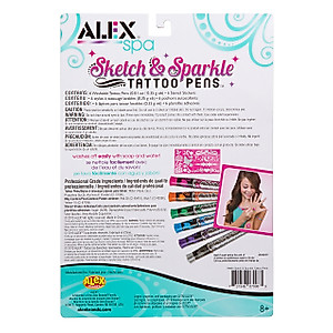 Alex Spa Sketch and Sparkle Tattoo Pens Girls Fashion Activity