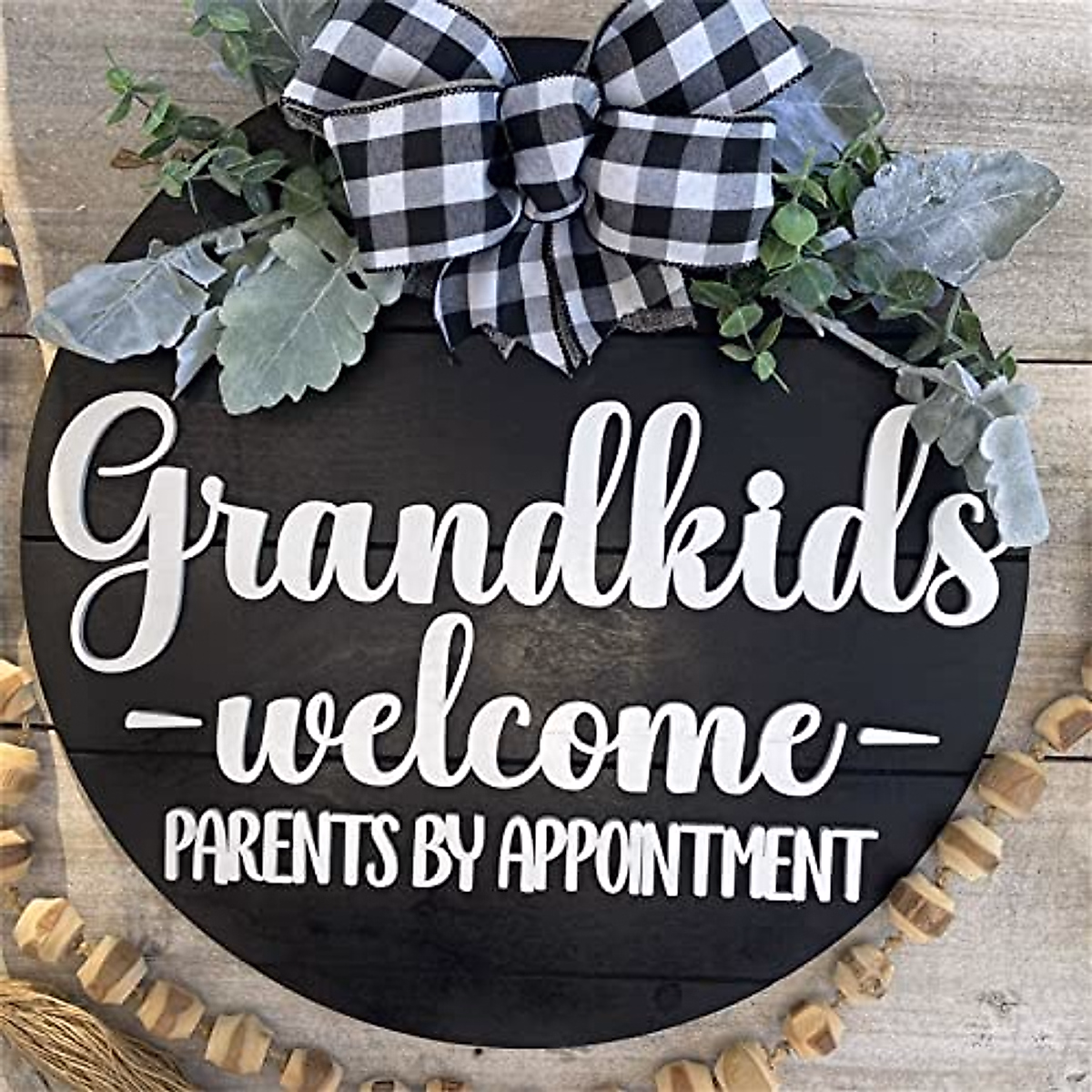 Yealise Door Decoration Welcome Sign Replaceable Festive Funny Cartoon Pattern Seasonal Hanging Ornament