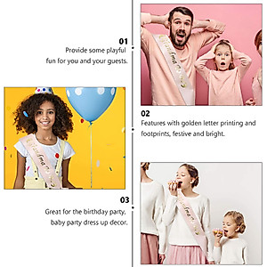 Amosfun 3pcs Grandma to Be Sash Satin Baby Shower Party Sash Shoulder Strap Baby Shower Party Supplies for Gender Reveals Baby Infant Birthday