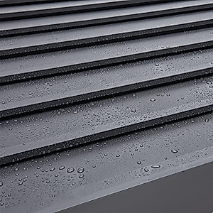 Gardesol Louvered Aluminum Pergola 10×13 FT Hardtop Rainproof Gazebo with Adjustable Roof for Outdoor Deck Patio Garden Yard (Matte Black)