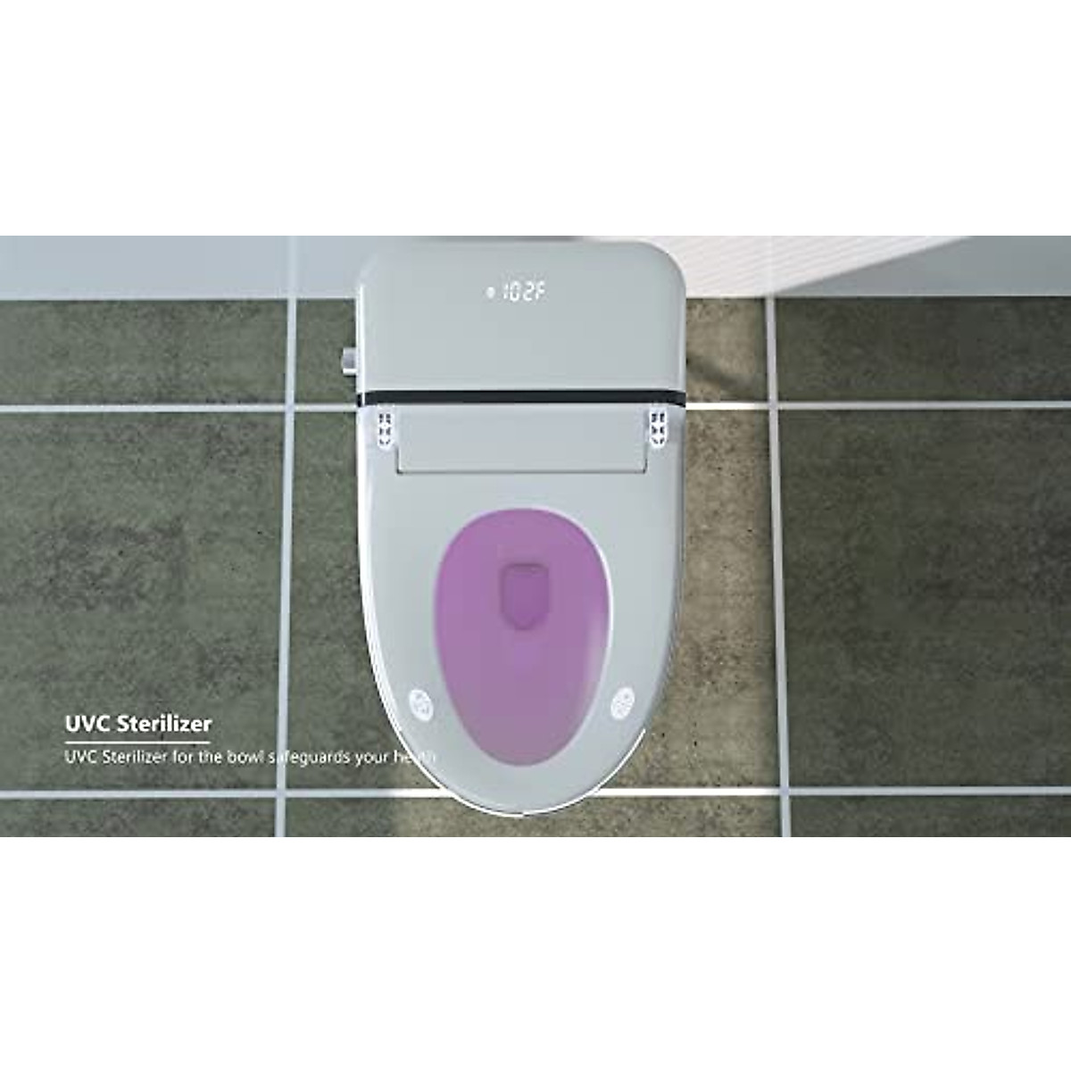 EUROTO Luxury Smart Toilet – Sleek Tankless Design with Foot-Kick Sensor, Heated Seat, Warm Dryer, Adjustable Water Pressure, Auto Open/Close Lid, Dual Flush, Night Light & Remote Control