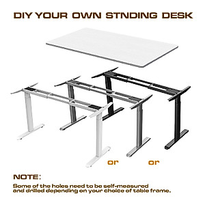 AIMEZO 48 x 28 inch Table Top Solid One-Piece Deep Wood Grain Desktop Universal for Standing Desk Frame Wood Desk Top Only