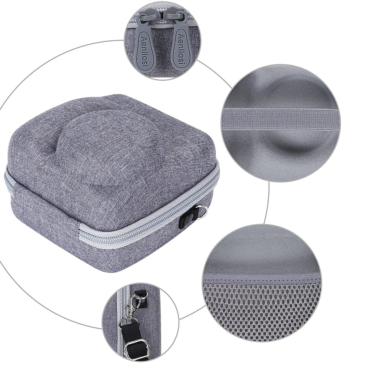 Aenllosi Hard Carrying Case Replacement for Fujifilm Instax Mini 12/11 Instant Camera,Protective Case Compatible with Instax Camera Mini 12/11(Clay White)