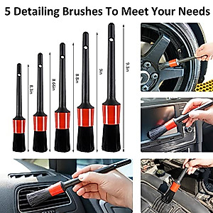 AUTODECO 30Pcs Car Wash Cleaning Kit - Car Care Wash Tools Set Car Detailing Set with Collapsible Bucket Snow Shovel