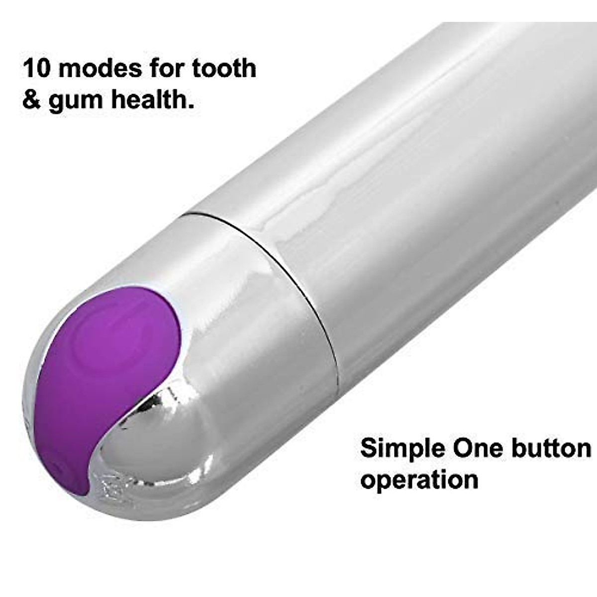 SonicPowerUSA Micro Sonic Toothbrush - Portable and Powerful Toothbrush with Rechargeable Batteries - Lightweight Electric Toothbrush with Changeable Brush Heads - Great for Travel and Easy to Use