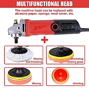 Ganggend Wet Polisher with 4'' Diamond Polishing Pad Tools Kit, Variable Speeds, 860W/110V Wet Buffer, Low-noise Buffing Machine for Concrete / Stone Countertop, Floor Surface, Marble, Ceramic Tile