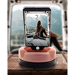 GoDonut Glazed 360 Swivel Phone Stand - Portable Mount Accessory for Travel, Nightstand or Desk- Compatible with Tablet, iPhone & Most Smartphones – Black