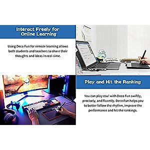 Drawing Tablet XPPen Deco Fun S Graphic Tablet with 8192 Levels Pressure, Artist Tablet 8 for Student E-Learning and Online Teaching Compatible with Window/Mac/Android/Chrome/Linux(Red, 6x4 Inch)