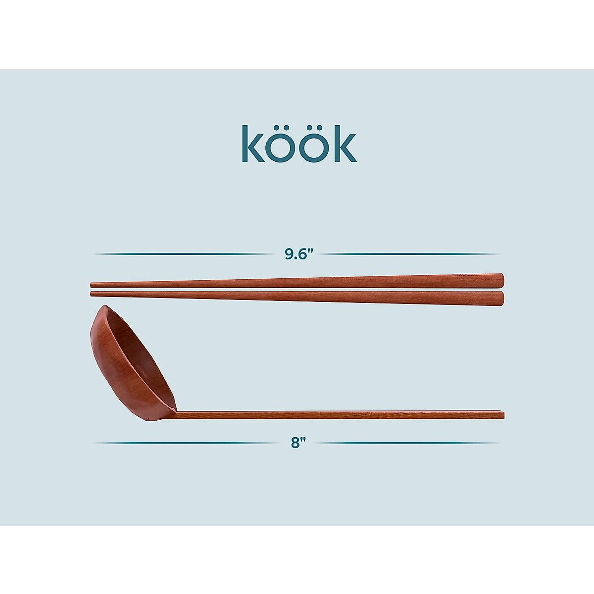 KooK Ceramic Japanese Ramen Bowl Set, with Wooden Spoons and Chopsticks, Noodle Soup Bowl, Microwavable, for Udon Soba Pho Asian Noodles, 60 oz, Black/Red, Set of 2