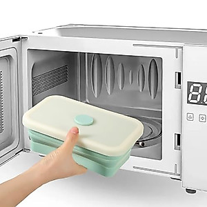 Josoft Collapsible Bowls with Lids 41oz Food-grade Silicone Bowl Free BPA,Folding Mixing Bowls Camping kitchen Essentials,Large and Smalls Nested to Save Space