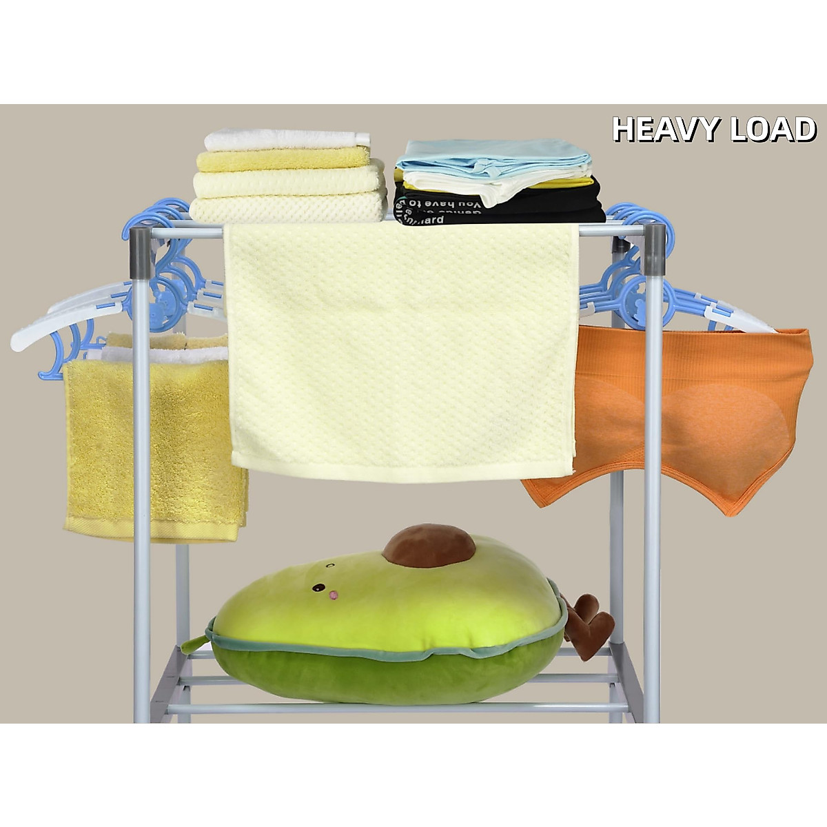 HOUSE AGAIN Clothes Drying Rack, Small Drying Rack Clothing, 3-Tier Laundry Cloth Dyer Racks Freestand Dryer Rack for Bathroom, Apartment and Laundry Room