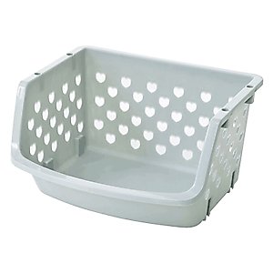 SKFVKAB Plastic Stackable Storage Bins for Pantry 1 Pack Stackable Bins for Organizing Food Kitchen and Bathroom Farm Sink Mat Large