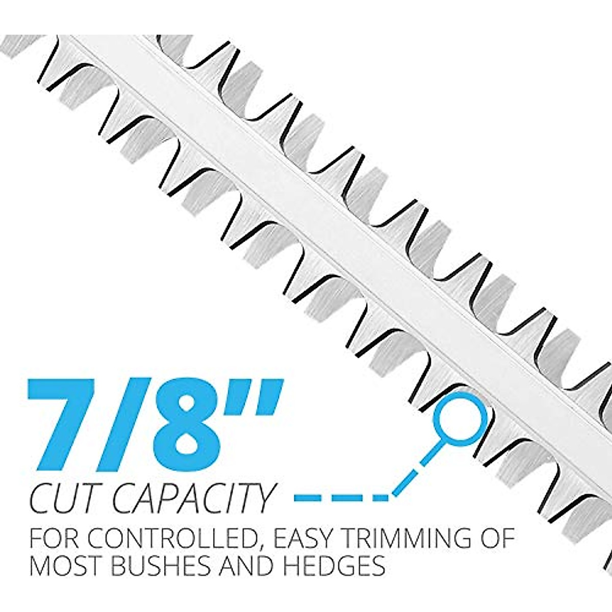 40V Cordless Pole Hedge Trimmer Long Reach 18" Cutting Length 6 Position Adjustable Head with 2Ah Battery and Charger