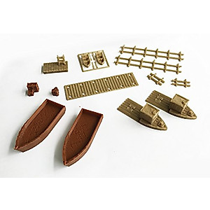 Outland Models Railroad Scenery Boat Set with Small Dock/Pier N Scale 1:160