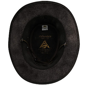 Sidewinder Crushable Cowboy Hat for Men Women Lightweight Handcrafted Western Shapeable Outback Hat Wide Brim Durable Cowgirl Black