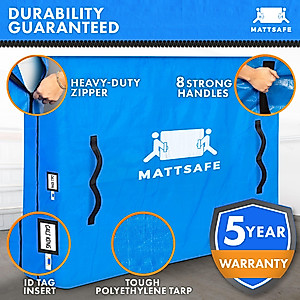 Nordic Elk Mattress Bags for Moving and Storage (Cali King) Heavy Duty Moving Supplies, 8 Sturdy Handles, Strong Zipper, Mattress Cover Queen Size Bed Bags, Storage Cover Essentials Packing Protector