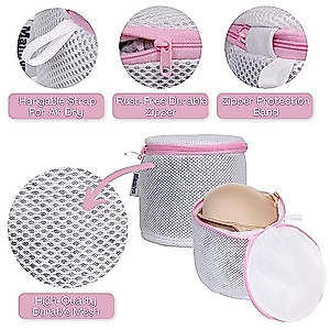Mamlyn Mesh Bra Bags for Washing Machine, Lingerie wash Bags for Laundry
