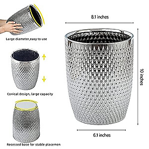 BASDHE Bathroom Accessories Set 5 Piece Bath Ensemble Includes Trash Can,Toothbrush Holder,Toothbrush Cup,Soap Dispenser,Soap Dish for Decorative Countertop and Housewarming Gift, Grey