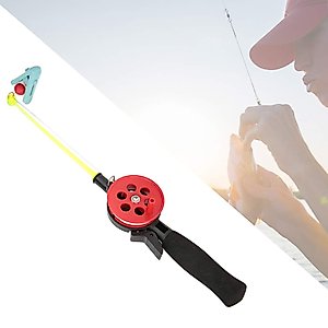 Diydeg Mini 2pcs Fishing Pole, 13.3in Kids Fishing Rod, for Ice Fishing Kids Fishing,
