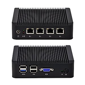 Mini PC x86 Intel Baytrail J1900 Quad Core 8G Ram 128G SSD Office Industrial Fanless Computer