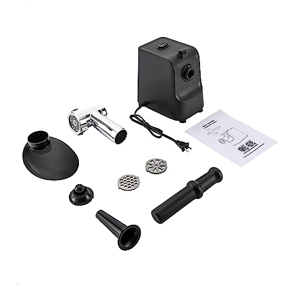 BANLICALI Meat Grinder, 1000W Electric Meat Grinder Sausage Maker with 3 Grinding Plates & Sausage Stuffer Tube Stainless Steel Kitchen Meat Grinder Heavy Duty for Beef, Pork, Chicken 110V (White)