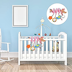 ibasenice Early Decor Toys Animals Plush Mobile Pendant Spiral Sters Cart Theme Car Carriage Baby Funny Crib Multi-Functional Kids Ster Shape Bed Worm Educational Around for Doll Girls