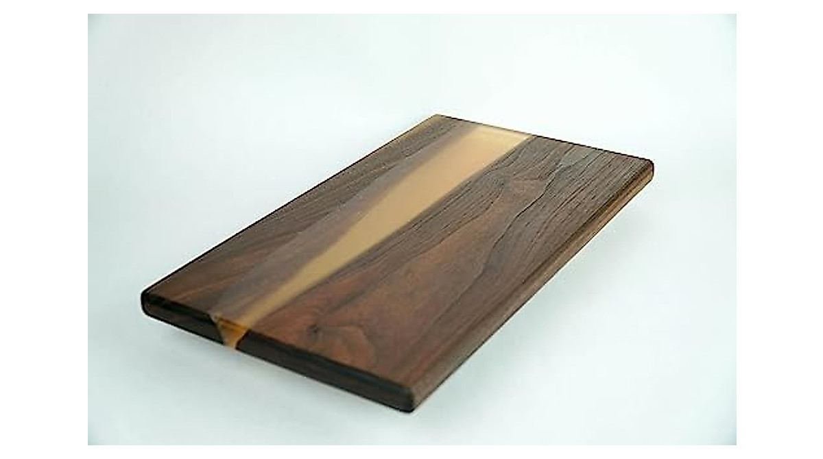 Amber Creek Walnut & Epoxy Cutting Board - Elegant Design