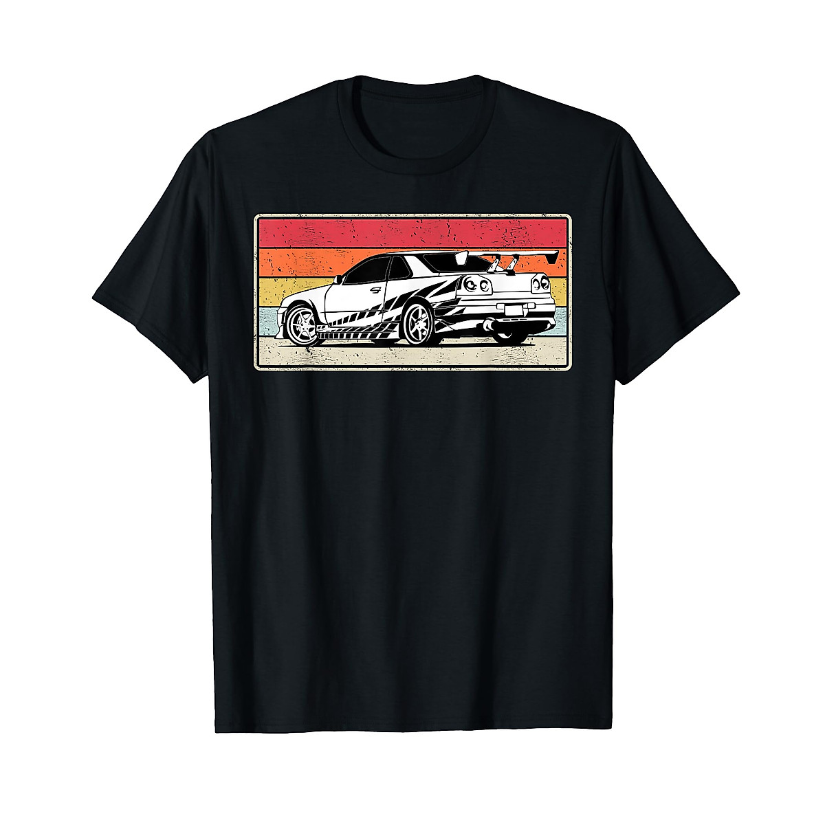 Vintage Tuner Car Skyline Graphic Retro Racing Drift Car T-Shirt