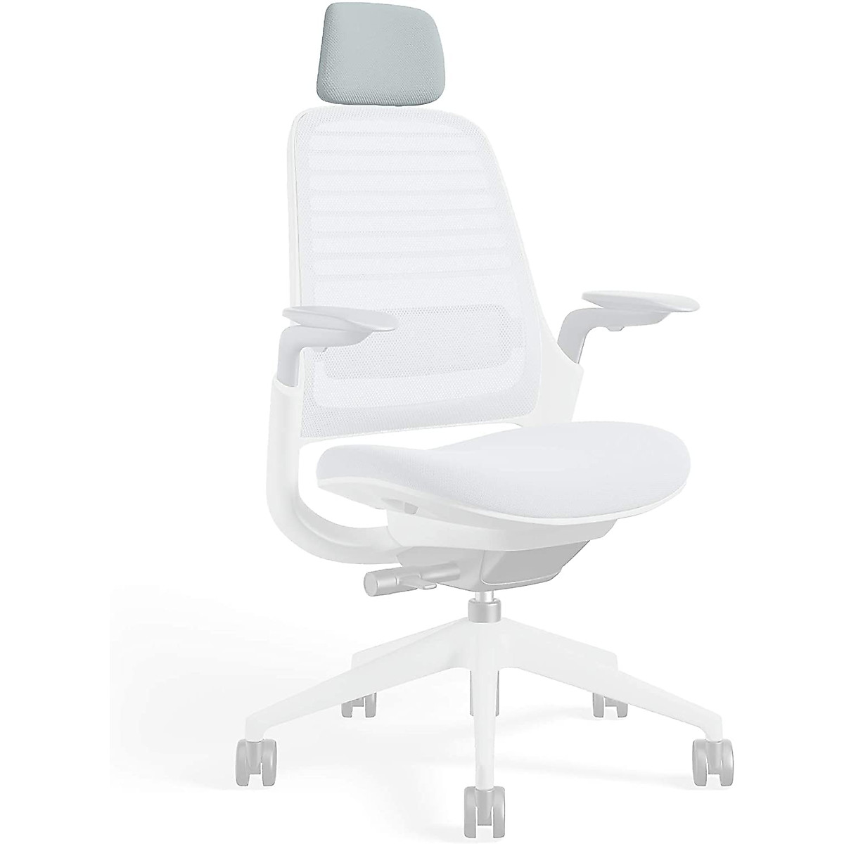 Steelcase Series 1 Headrest ONLY, Graphite Frame with 3D Microknit Fabric (Nickel)