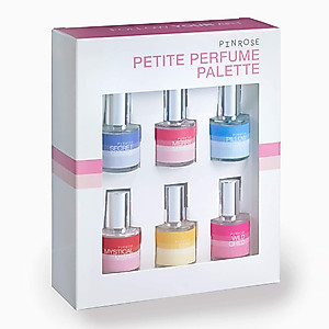 PINROSE Perfume Petite Perfume Palette Sample Set for Women - Clean, Vegan, Cruelty-free and Hypoallergenic Scents with Essential Oils - Six 1.5ml Eau de Parfum Sprays