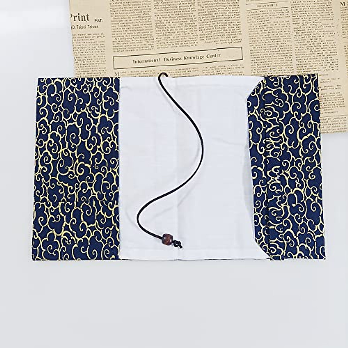 PUPUZAO A5 Book Cover ( Golden Cloud in Dark ) Hard Book Sleeve Cover for Paperback,Journal,Diary,Novel,Washable Fabric,Fits Thickness Adjustable