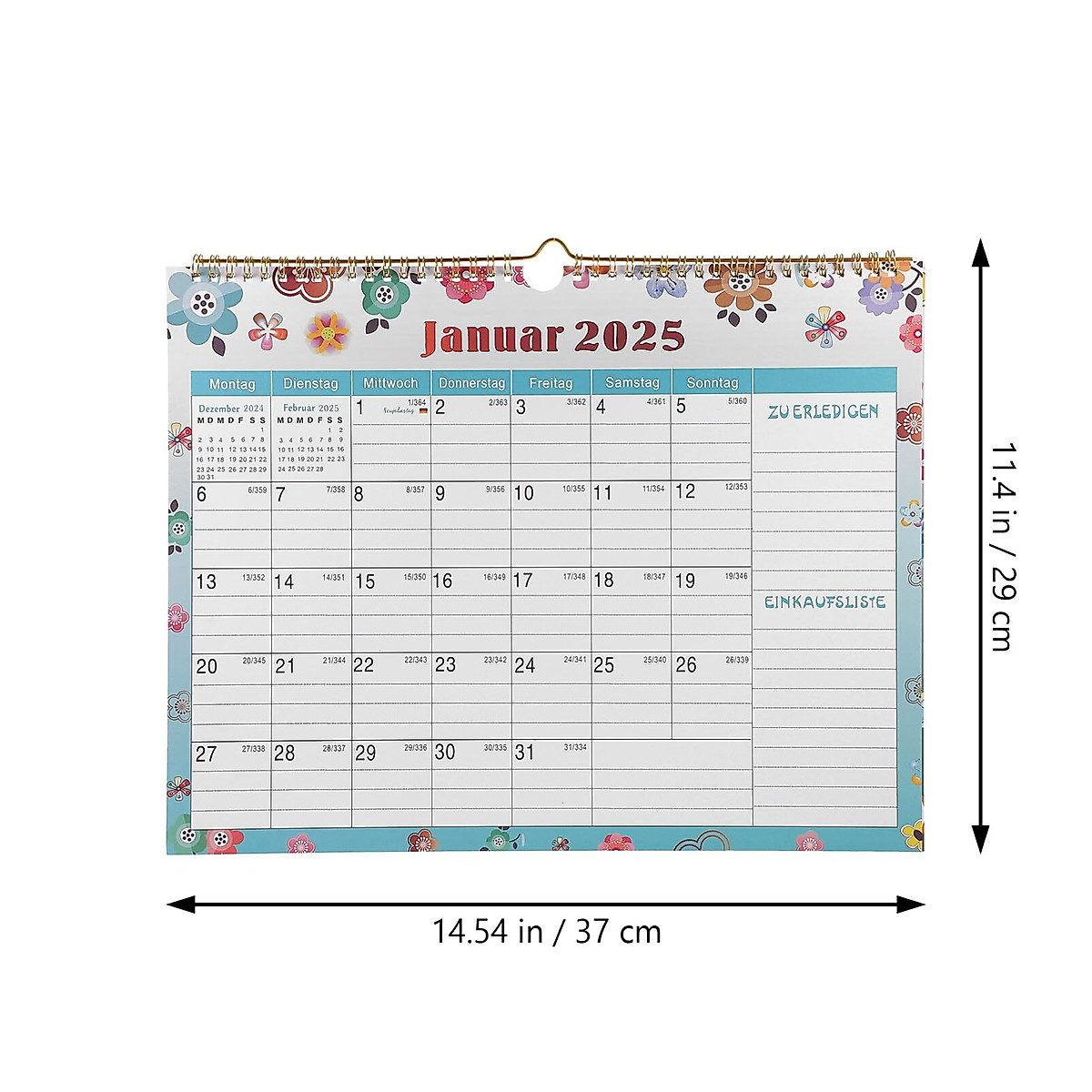 BESTOYARD 2025 Countdown Calendar Home Hanging Calendar Household Daily Use Calendar Sturdy Calendar Family Wall Calendar Wall Calendar Art Paper Dating Original Design Small Wall Calendar