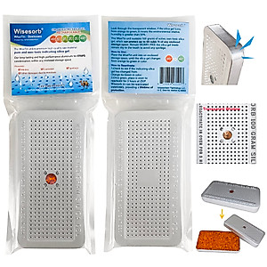 Wisesorb 100 Gram 3 Pack Indicating Silica Gel Canister, Gun Safe Dehumidifier (Orange to Green), Reusable Desiccant Canister Dehumidifier