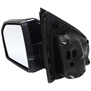 Kool Vue Driver Side Power Heated Mirror for Ford F-150 2015-2020 Power Fold With Signal Light, Blind Spot Monitor, Memory & Puddle Lamp Paintable