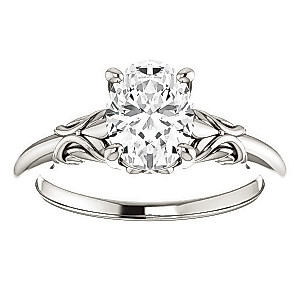 JEWELERYN 2 CT Oval Colorless Moissanite Engagement Ring Set for Women/Her, Wedding Bridal Ring Set,Eternity Sterling Silver Solid Diamond Solitaire Prong Anniversary Promise Gifts for Ring (8)