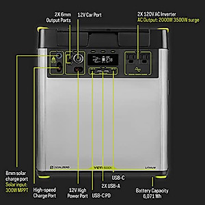 Goal Zero Yeti 6000X Portable Power Station for Homes, 6000 Watt-Hours, Solar-Powered Generator with USB-A/USB-C Ports and AC Outlets (Solar Panel Not Included), Portable Emergency Power Supply