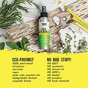 YAYA Organics Tick Ban + Squito Ban Duo Pack | All Natural Tick Repellent and Mosquito Spray Made with Essential Oils, Deet-Free | 2 4oz Spray Bottles