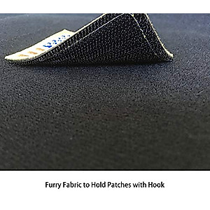 Tactical Patch Display Panel Holder Board for Military Army Combat Morale Uniform Hook and Loop Emblems, 43 Inches x 27.5 Inches (Large), with 1 Flag Patch Included