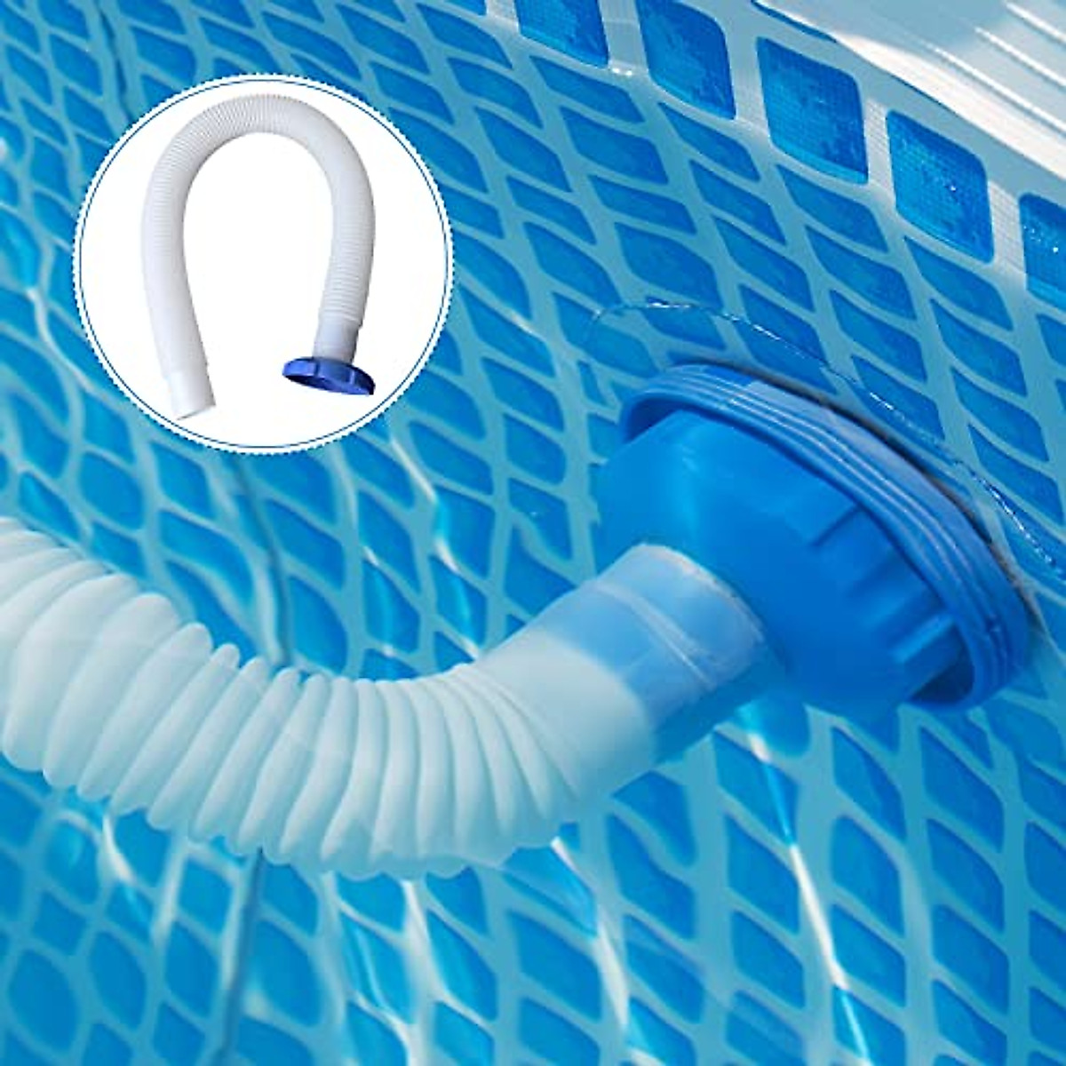 4 Pieces Above Ground Pool Skimmer Hose and Adapter B Replacement Part Surface Skimmer Replacement Hose Small Strainer Replacement Hose B Adapter Pool Drain Adapter for Surface Swimming Pool Skimmer