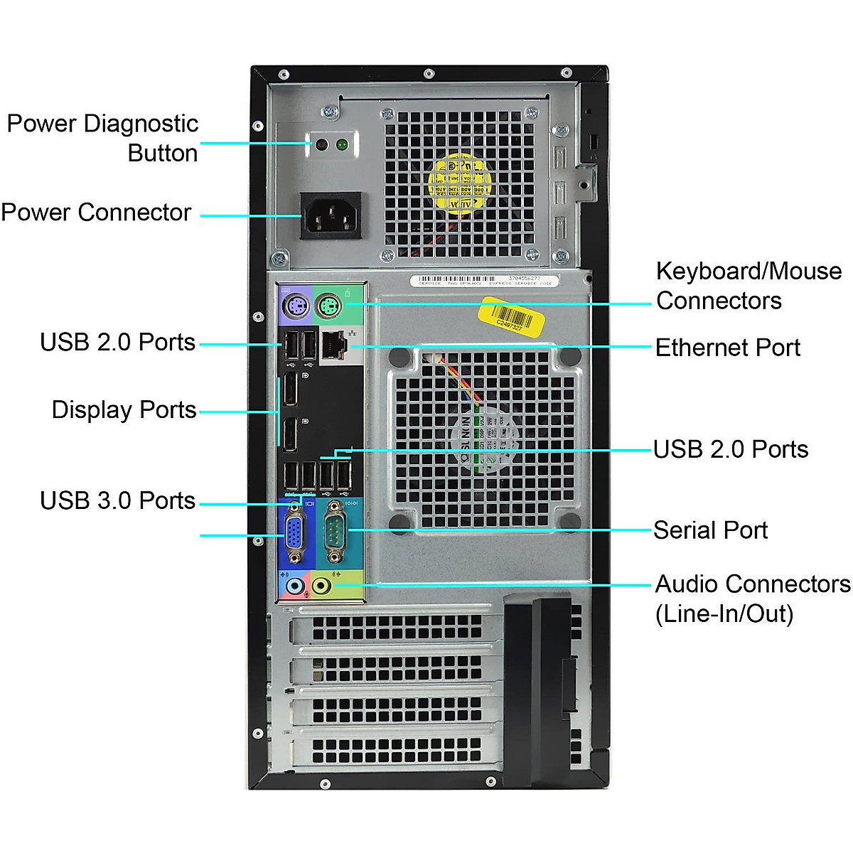 Fast Optiplex Xe2 Mid Size Tower Business PC (Intel Quad Core i7-4770s, 8GB Ram, 2TB HDD + 256GB SSD, WiFi, DVD-RW, HDMI) Win 10 Pro with CD (Renewed)