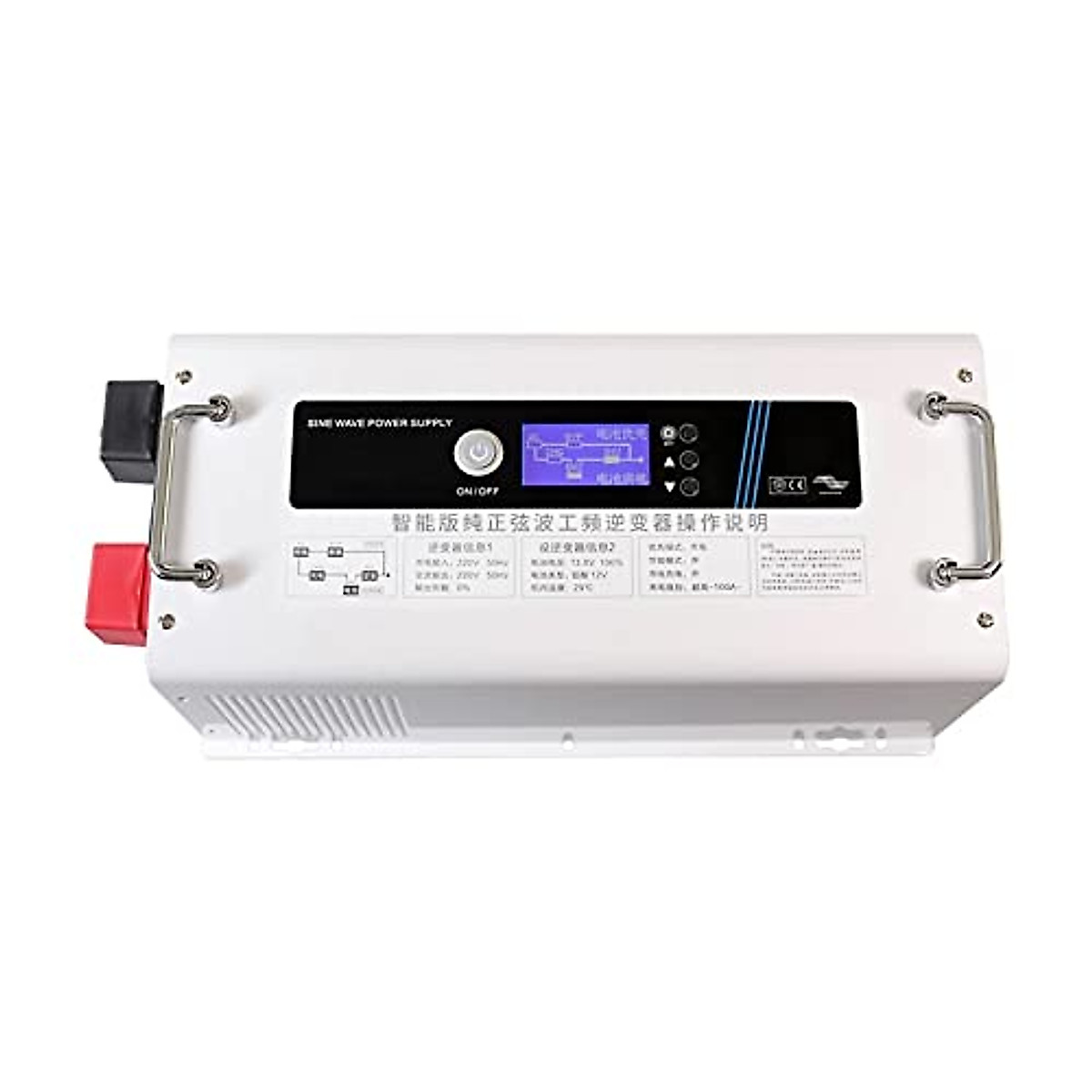 NALMAXO 2000W 3000W 12V-72V to 110V 220V UPS Power Frequency Pure Sine Wave Solar Car Charging Inverter Suitable for Solar and Wind Power Generation Systems (Color : 3000W, Size : 48V-110V)