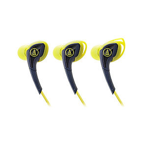 Audio-Technica ATH-SPORT2YP SonicSport In-Ear Headphones, Yellow/Pink