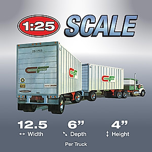 AMT "Double Header" Tandem Van Trailers - 1/25 Scale Model Trailer Kit