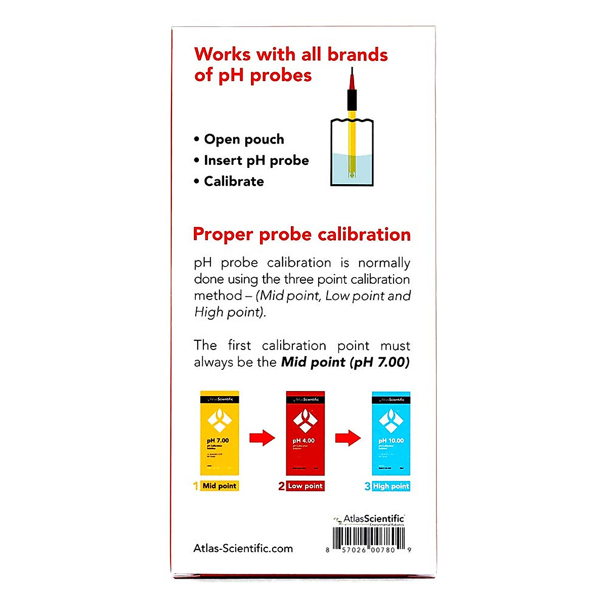 Atlas Scientific pH Calibration Set (6 Pouches)