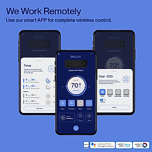 DELLA Umbra Series 12000 BTU Wifi Enabled Mini Split Air Conditioner Ductless Inverter System, 17 SEER2 110-120V Energy Efficient Unit w/ 1 Ton Heat Pump, Cools Up to 550 Sq. Ft. (Black Series)